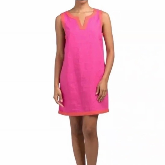 Sigrid Olsen | Dresses | Sigrid Olsen 0 Linen Contrast Trim Dress ...